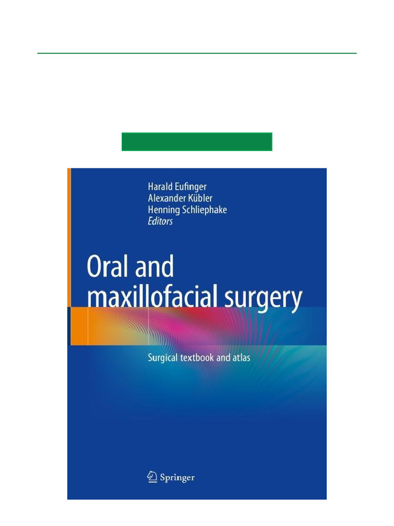 Must Own Oral and Maxillofacial Surgery Surgical Textbook and Atlas No ...