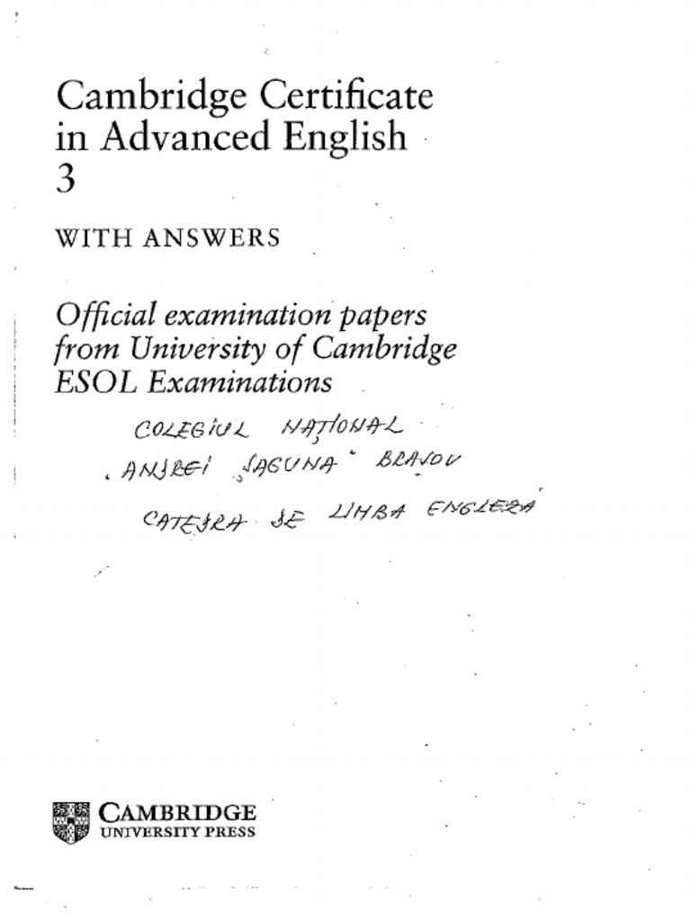 CAE Book 3-WithoutKeys | PDF