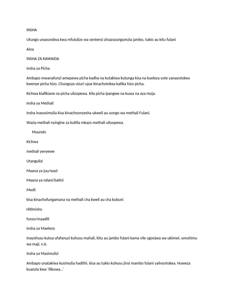 Insha Wps Office | PDF