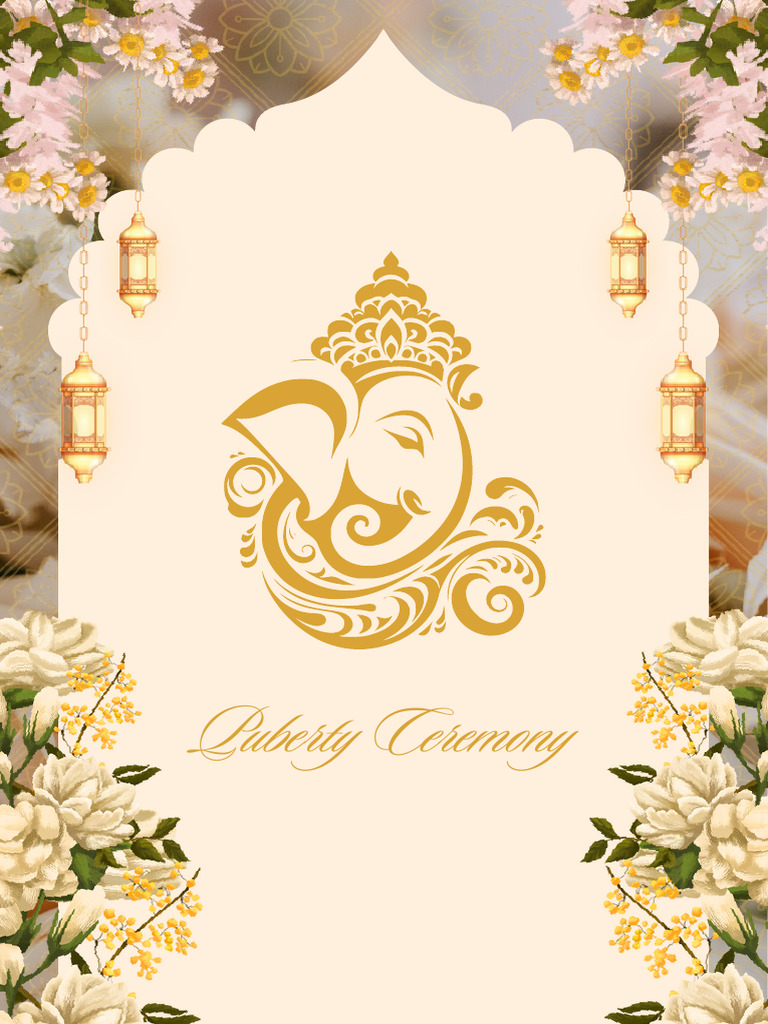 Daughter's Puberty Ceremony Invitation | PDF