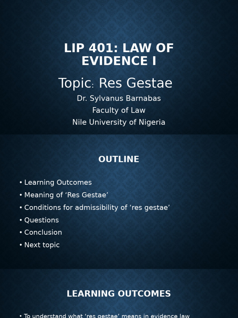 Understanding Res Gestae in Evidence Law | PDF | Evidence (Law) | Hearsay