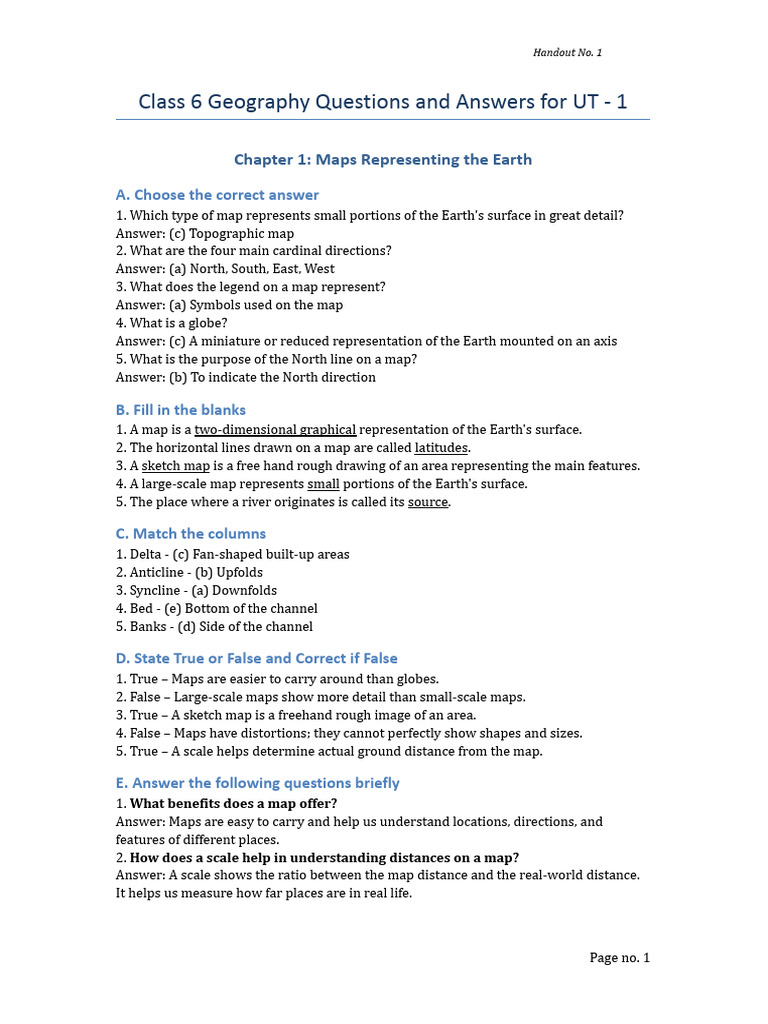 Grade 6 Geography: Maps & Landforms | PDF | Plateau | Mountains