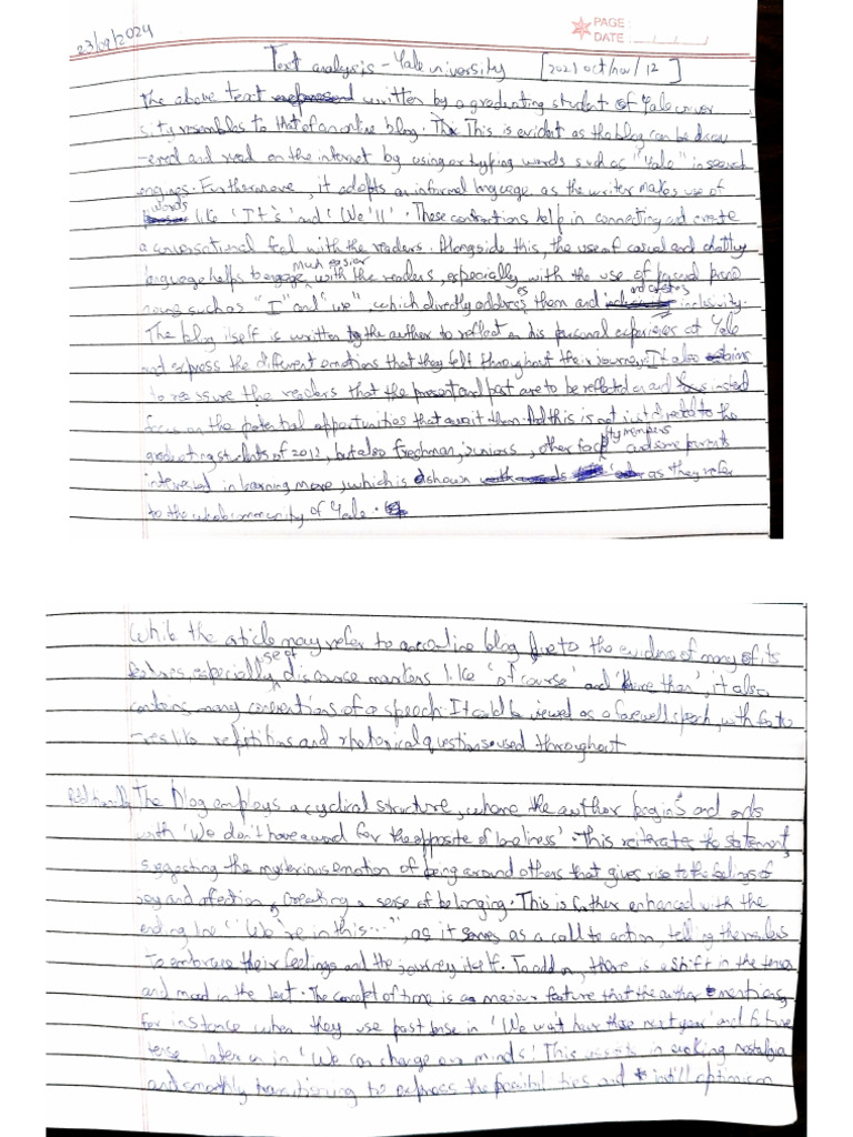 English Text Analysis Yale University | PDF