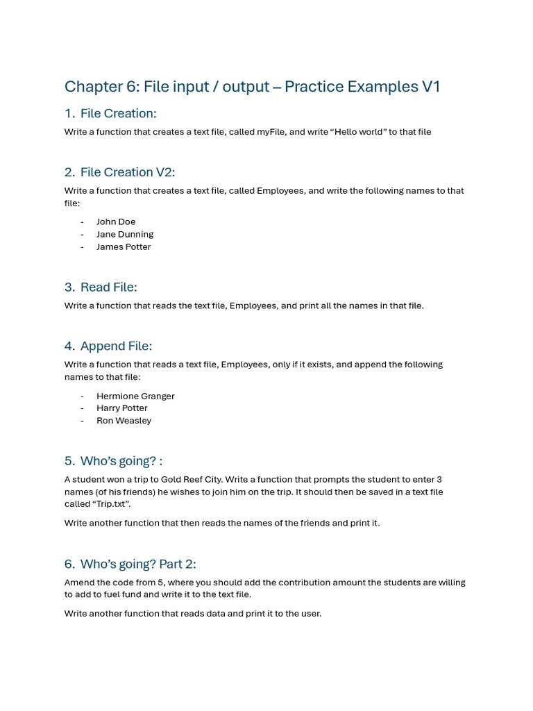 Practice - SU5 - V1 | PDF