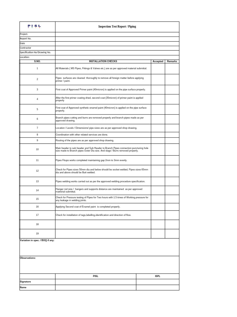Check Lists For Fire Fighting | PDF | Pipe (Fluid Conveyance) | Pump