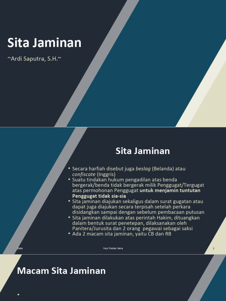 PPT Tentang Sita Jaminan | PDF