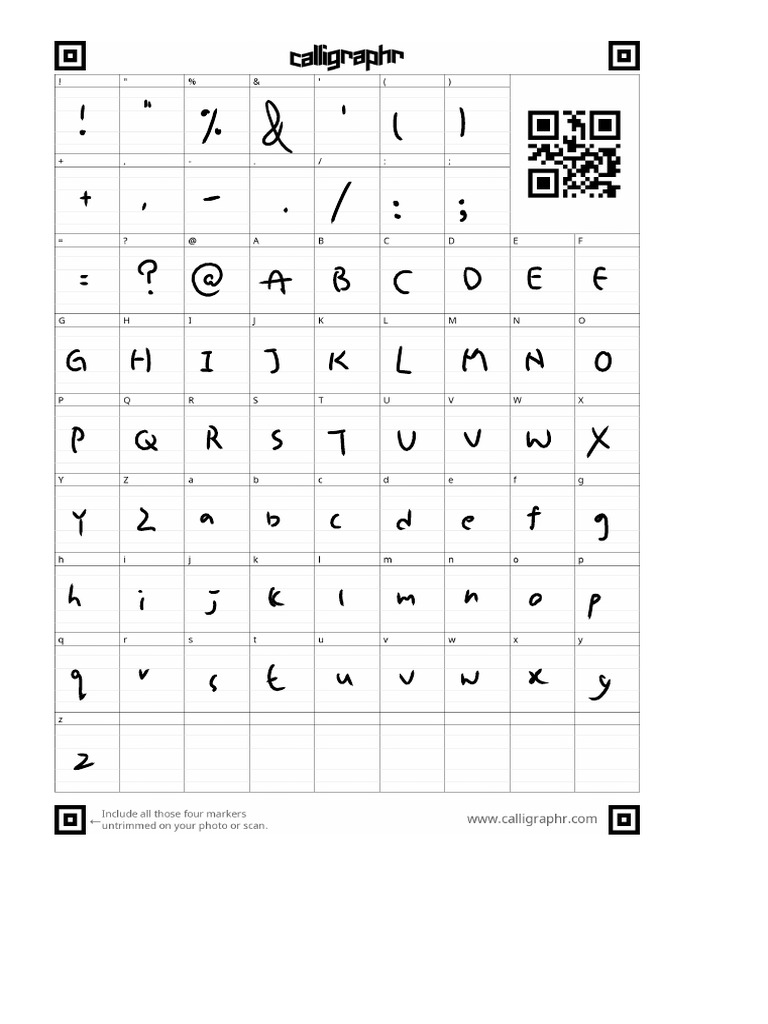 Calligraphr Template | PDF