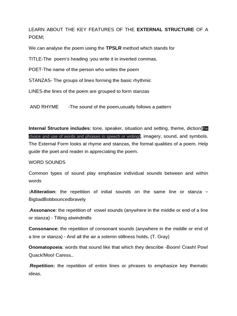 Poem Grade 7 2 MARCH NOTES | PDF | Poetry | Rhyme