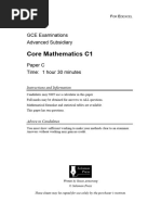 Edexcel AS Core Maths C1 Exam | PDF | Mathematics | Mathematical Objects