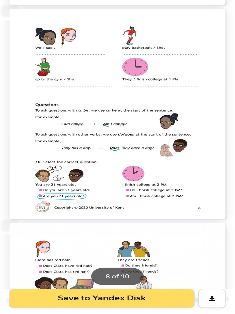 Present Simple A1 Students Worksheet - PDF Yandex Documents | PDF