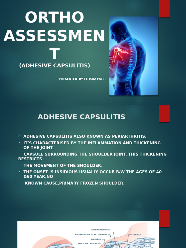 Ortho Assessment (Adhesive Capsulitis) | PDF | Anatomical Terms Of ...