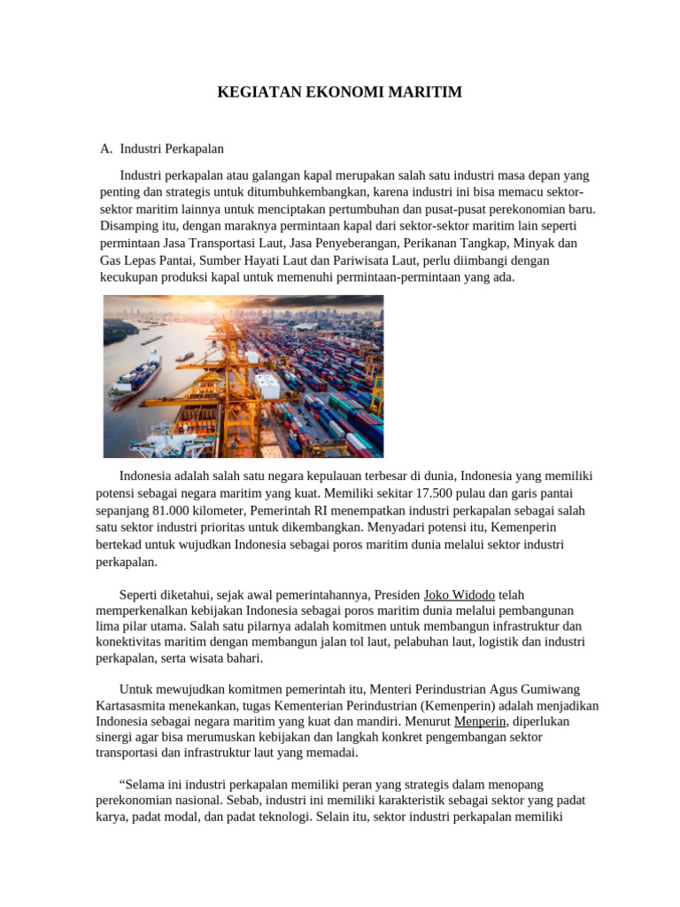 KEGIATAN EKONOMI MARITIM Syaifullah | PDF