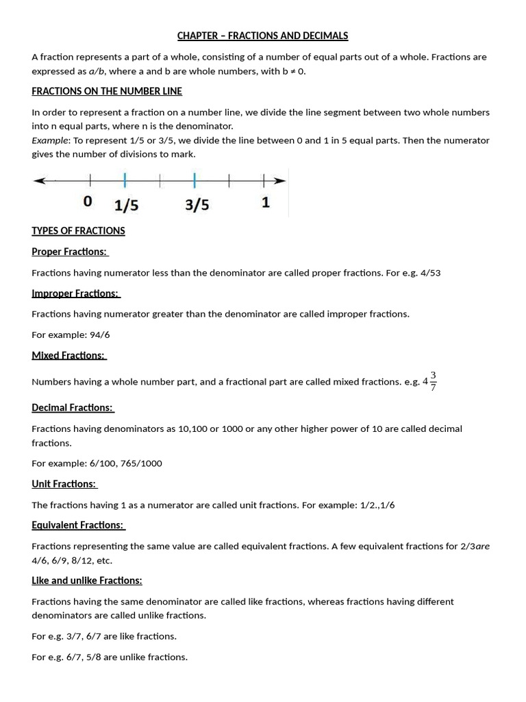 Understanding Fractions and Decimals | PDF