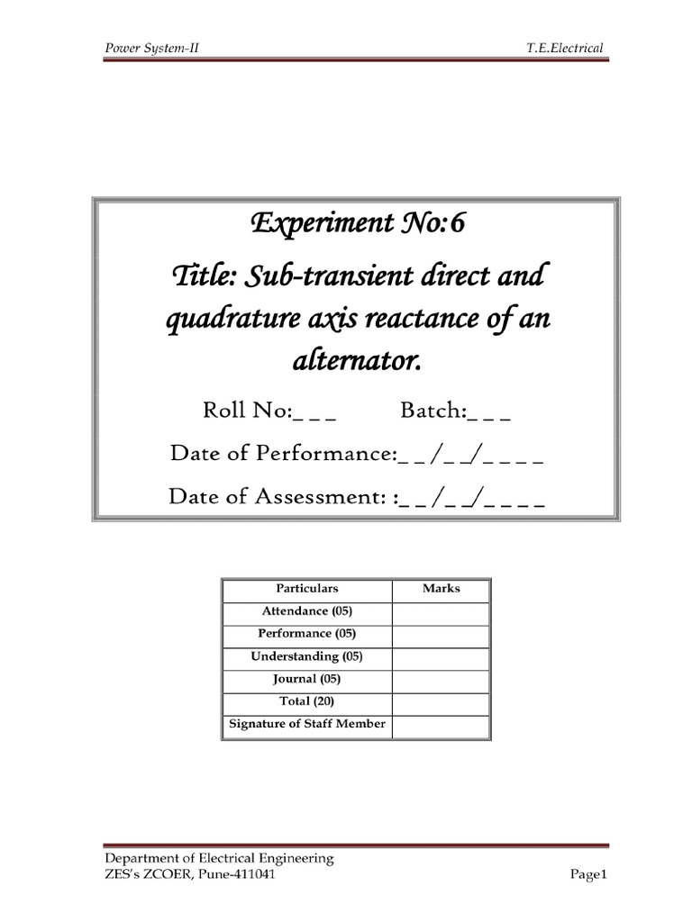 Experiment No.6 | PDF