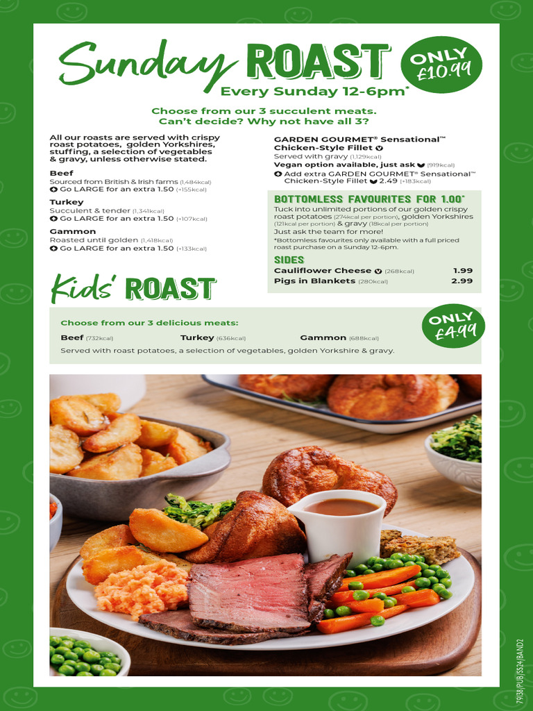 Brewers Fayre Sunday Roast | PDF