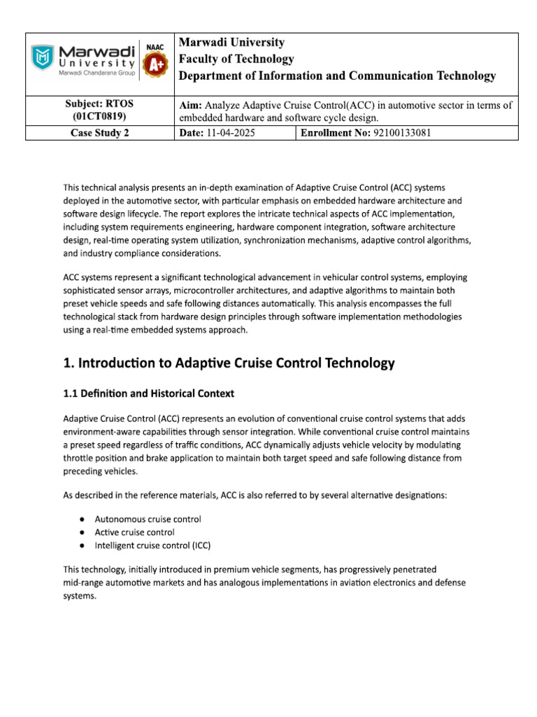 Case Study 2 RTOS | PDF