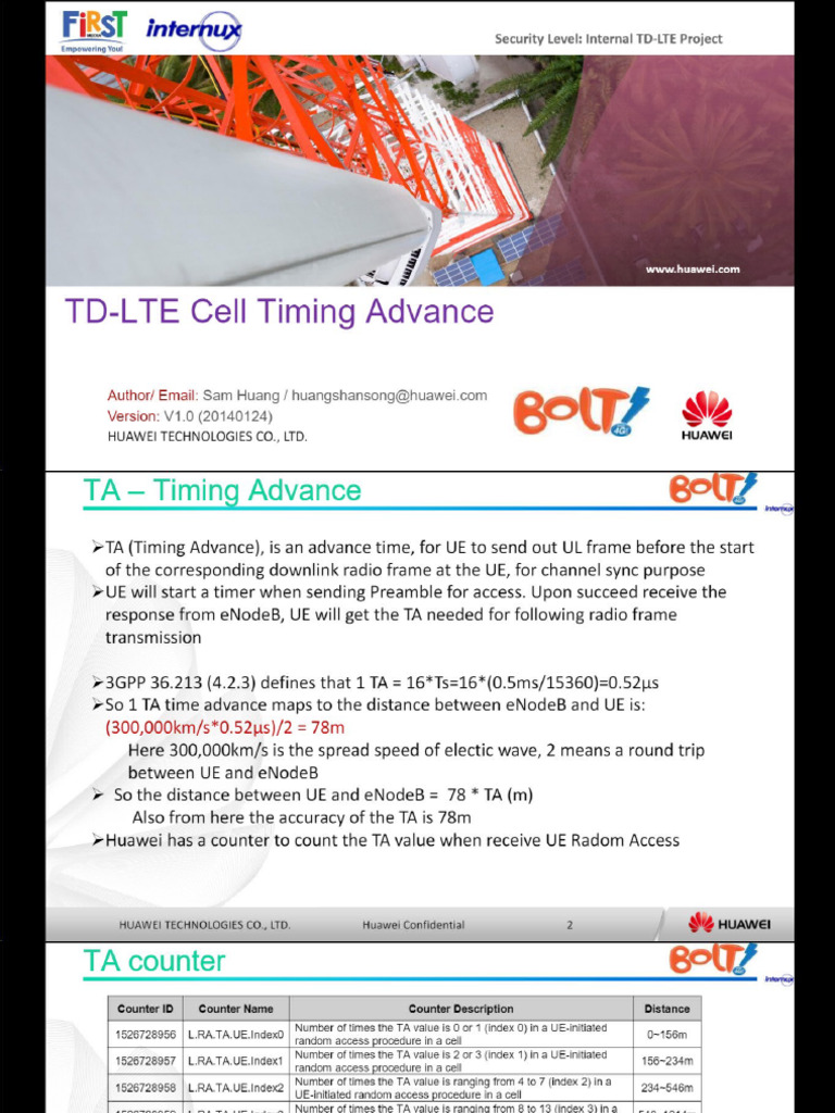 Timing Advance Lte Huawei | PDF