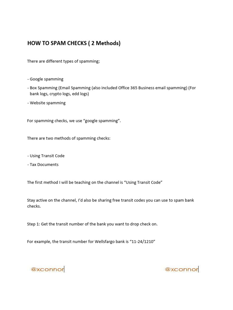 2 Methods To Spam Checks. | PDF | Spamming | Computing