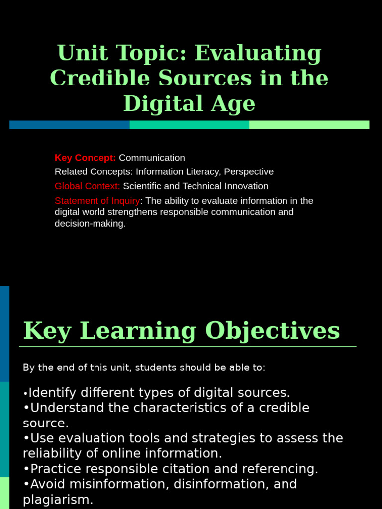 Evaluating Credible Digital Sources | PDF | Encyclopædia Britannica ...