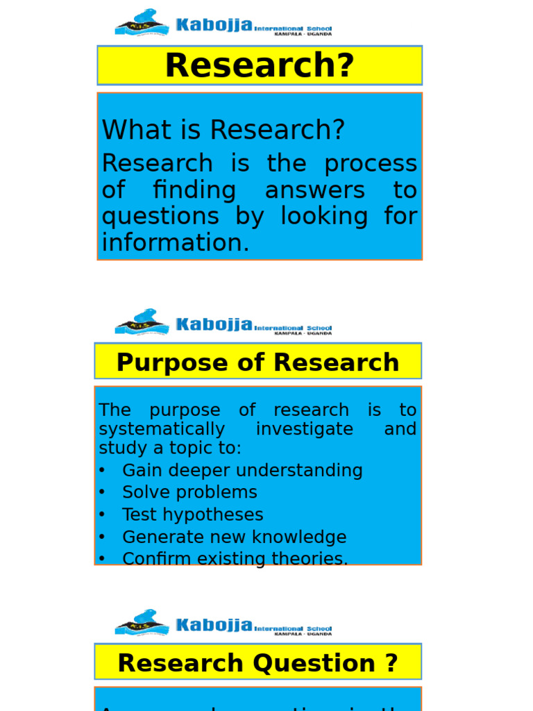 Research Skills-Lesson 1-Introduction To Research Questions | PDF ...