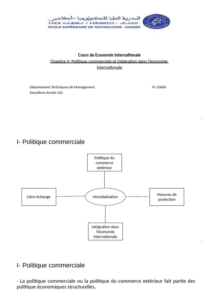 Politique commerciale et libre-échange | PDF | Protectionnisme | Accord ...