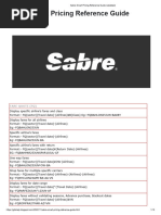Sabre Quick Reference Guide | PDF | Computing | Aviation