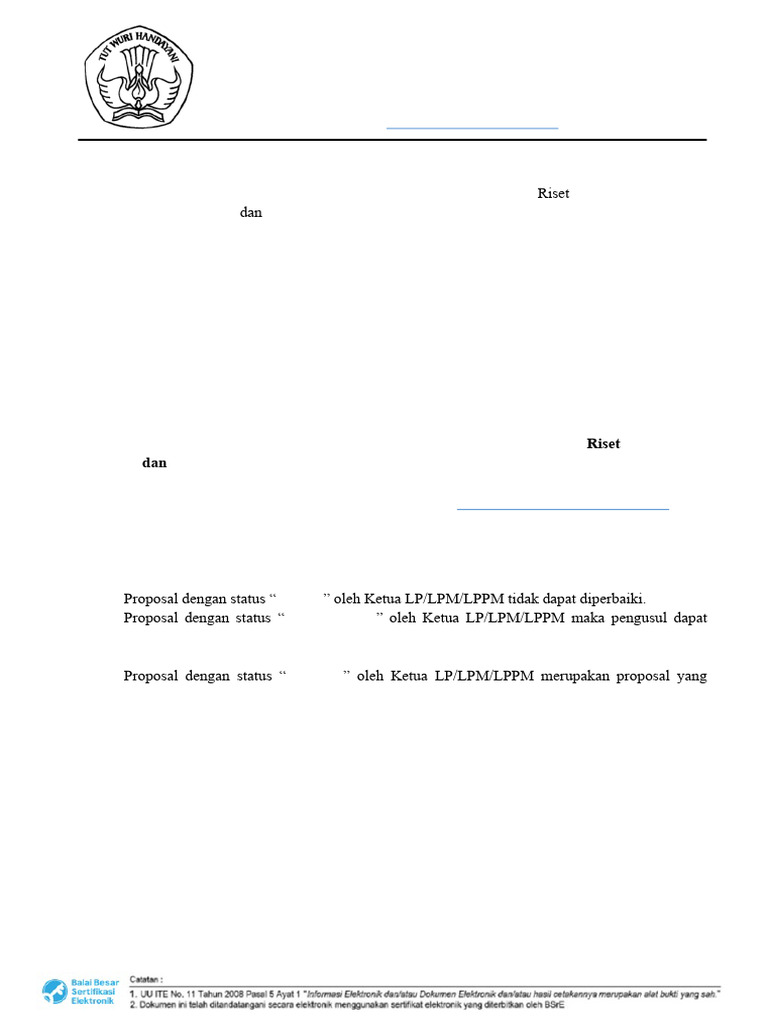Pengumuman Program Bantuan Biaya Hilirisasi Luaran Prototipe TA 2025 | PDF