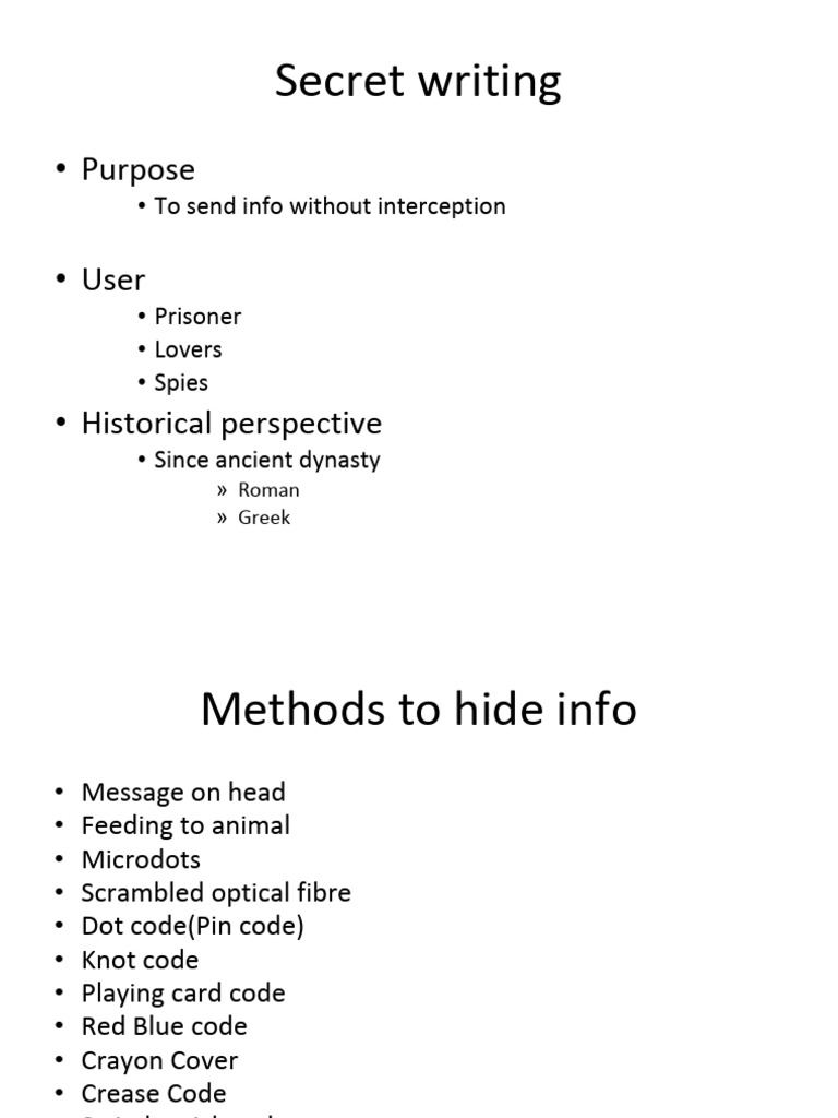 Secret Writing PDF | PDF | Cipher | Encryption