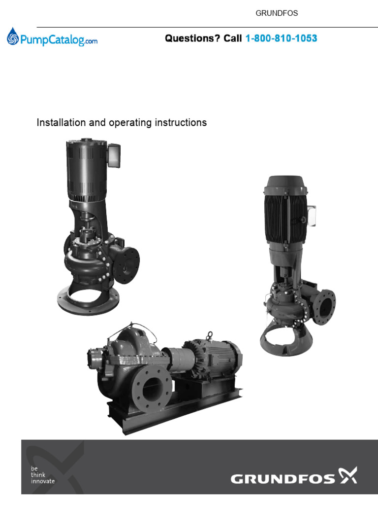Grundfos KPVS Pump Installation Guide | PDF | Pump | Pipe (Fluid ...