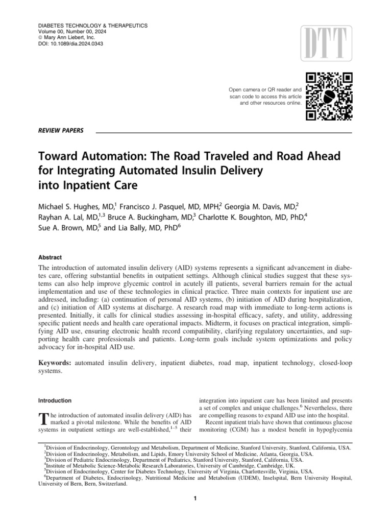 Hughes Et Al 2024 Toward Automation The Road Traveled and Road Ahead For Integrating Automated ...