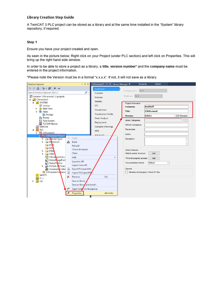 TwinCAT 3 - Step Guide For Library Creation | PDF