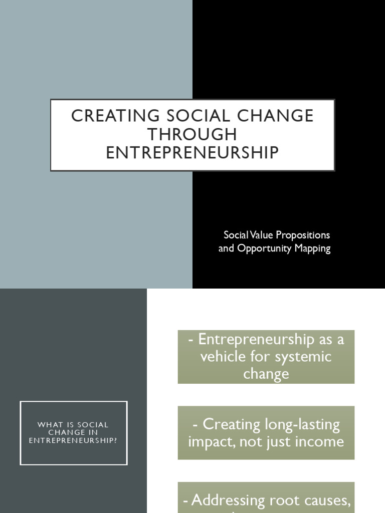 Creating_Social_Change_Presentation | PDF | Business | Economies