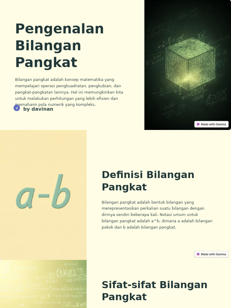 Pengenalan Bilangan Pangkat | PDF