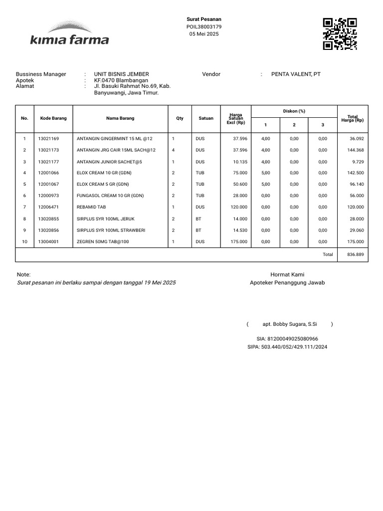 PO Penta 2 06052025 | PDF