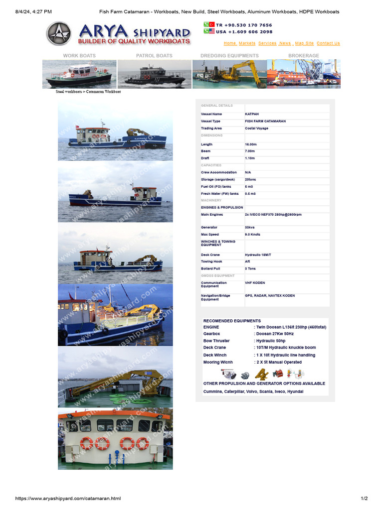Fish Farm Catamaran - Workboats, New Build, Steel Workboats, Aluminum ...