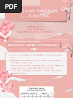 Materi Pelatihan Kualitas E-Reporting DWP KCD XIII-2025 PDF | PDF