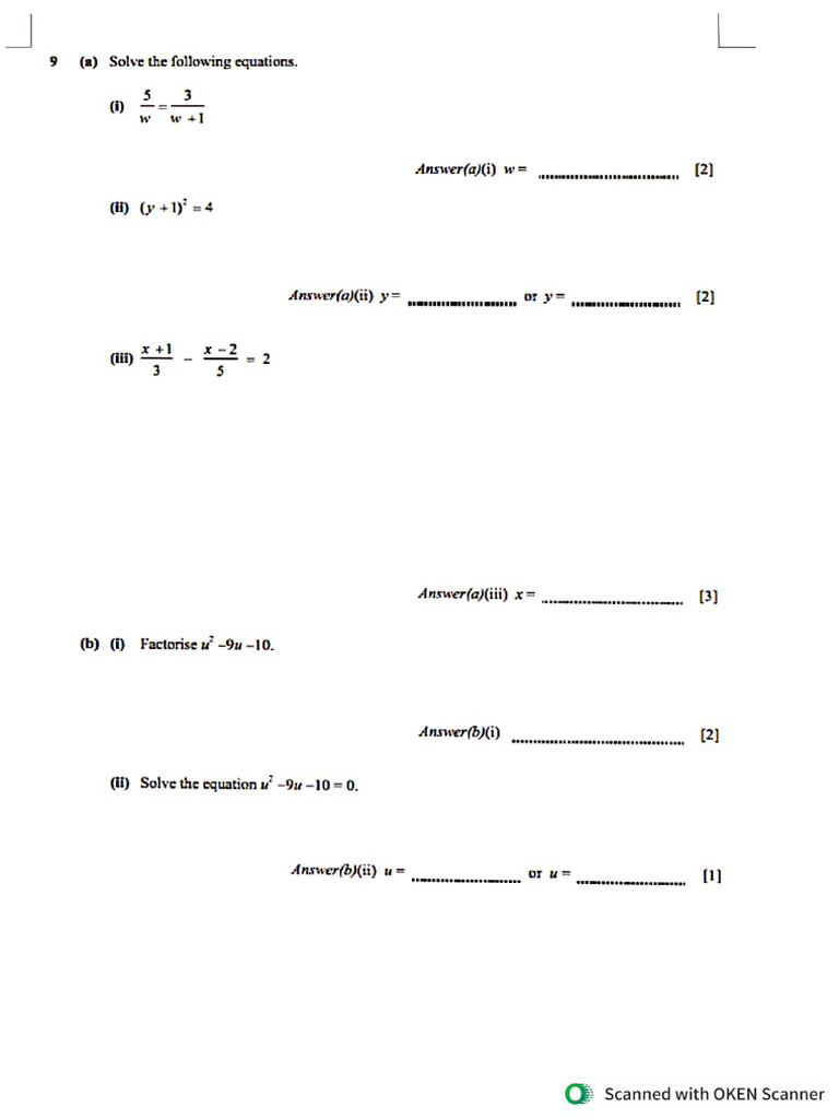 Algebra Test | PDF