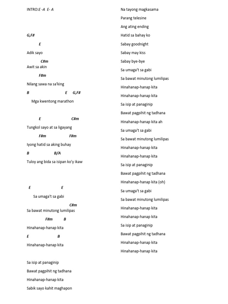 Hinahanap Hanap Kita | PDF