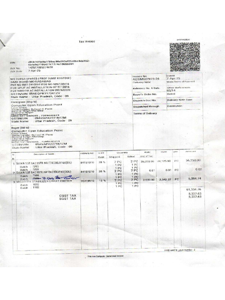 Ac Bill | PDF