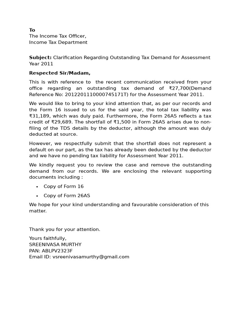Income Tax Reply | PDF