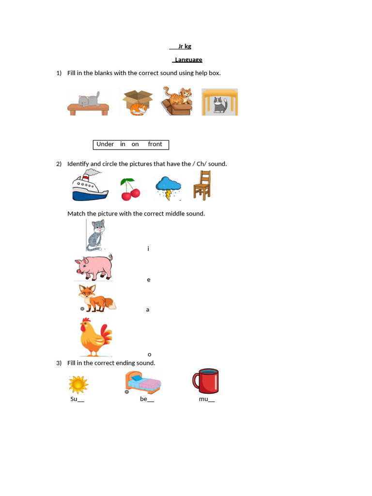 JR KG Language 2 | PDF