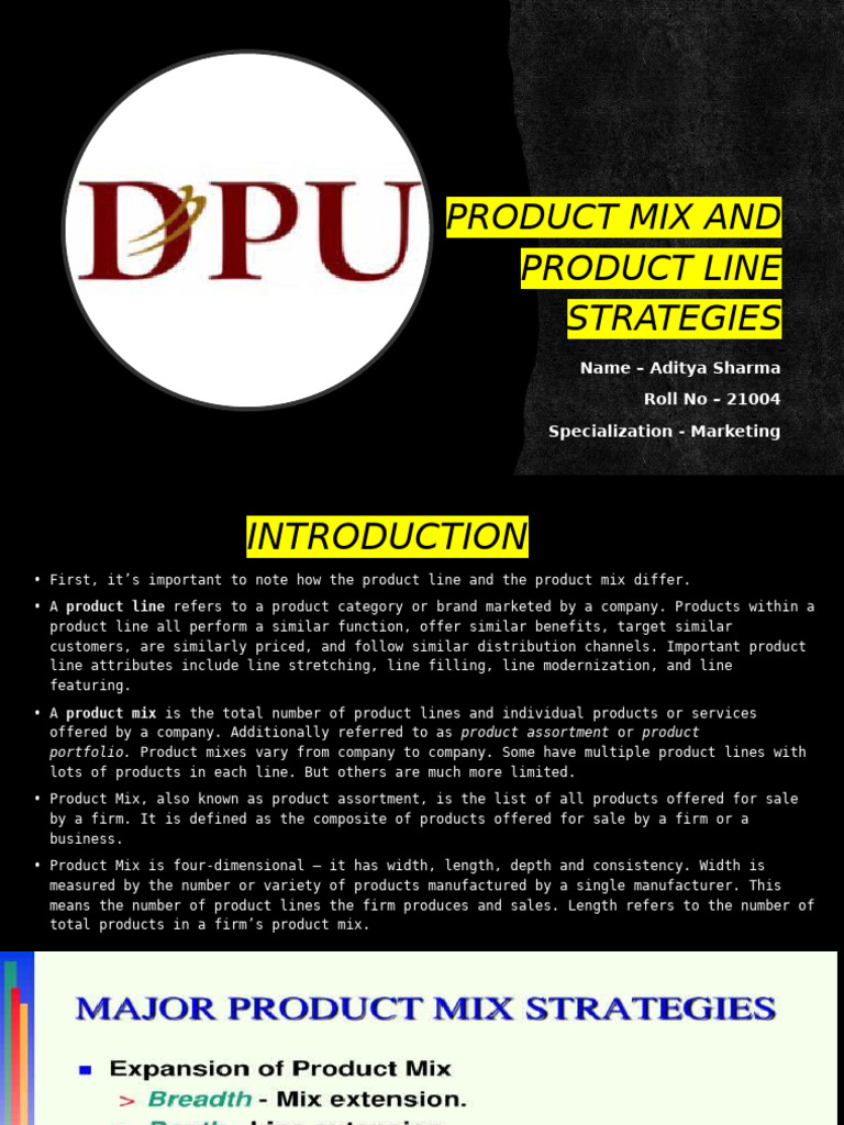 Product Mix and Line Strategies Explained | PDF | Marketing | Brand
