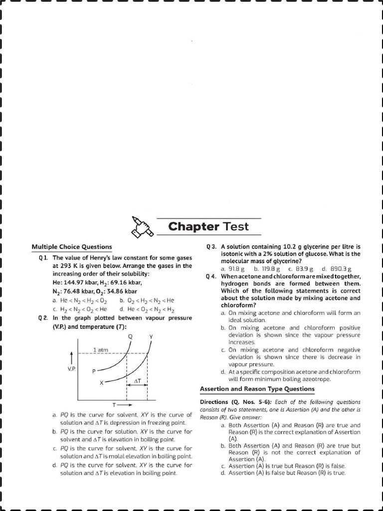 Solution Test Paper | PDF