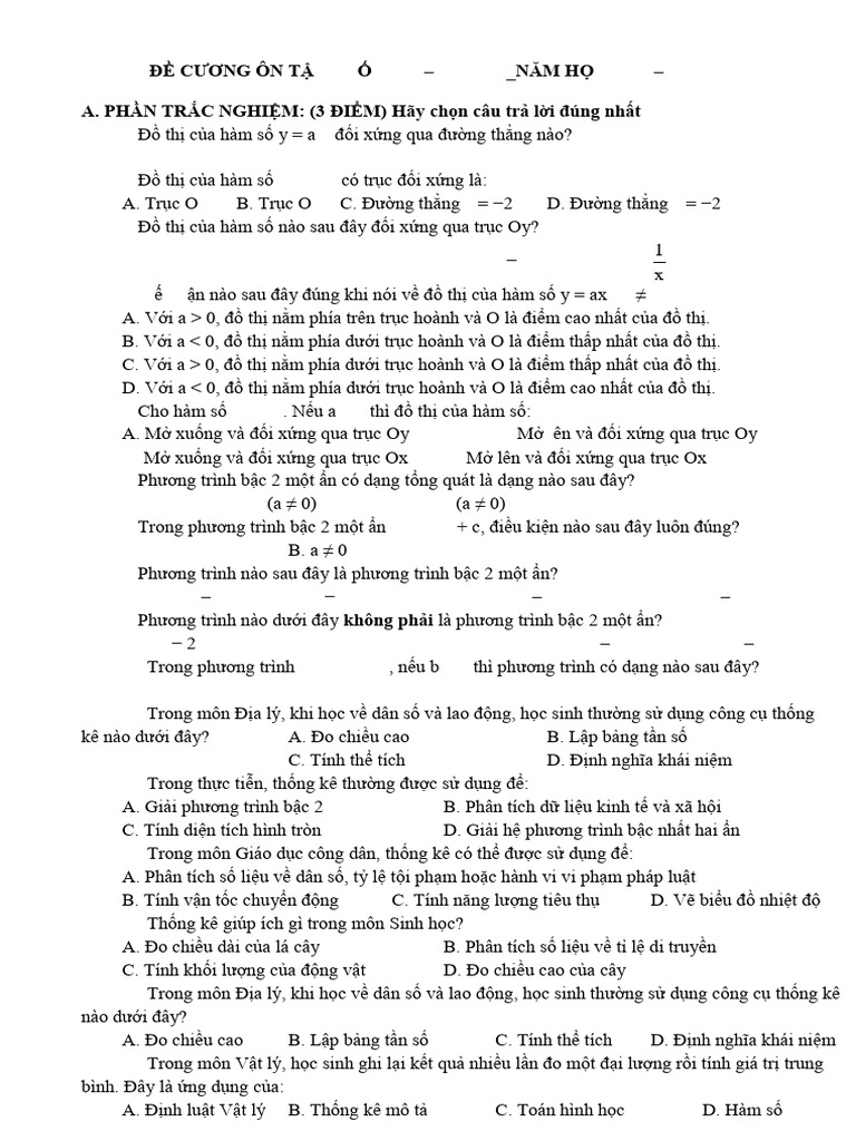 KLong - Decuong CK2 Lop 9 NH 2024-2025 | PDF