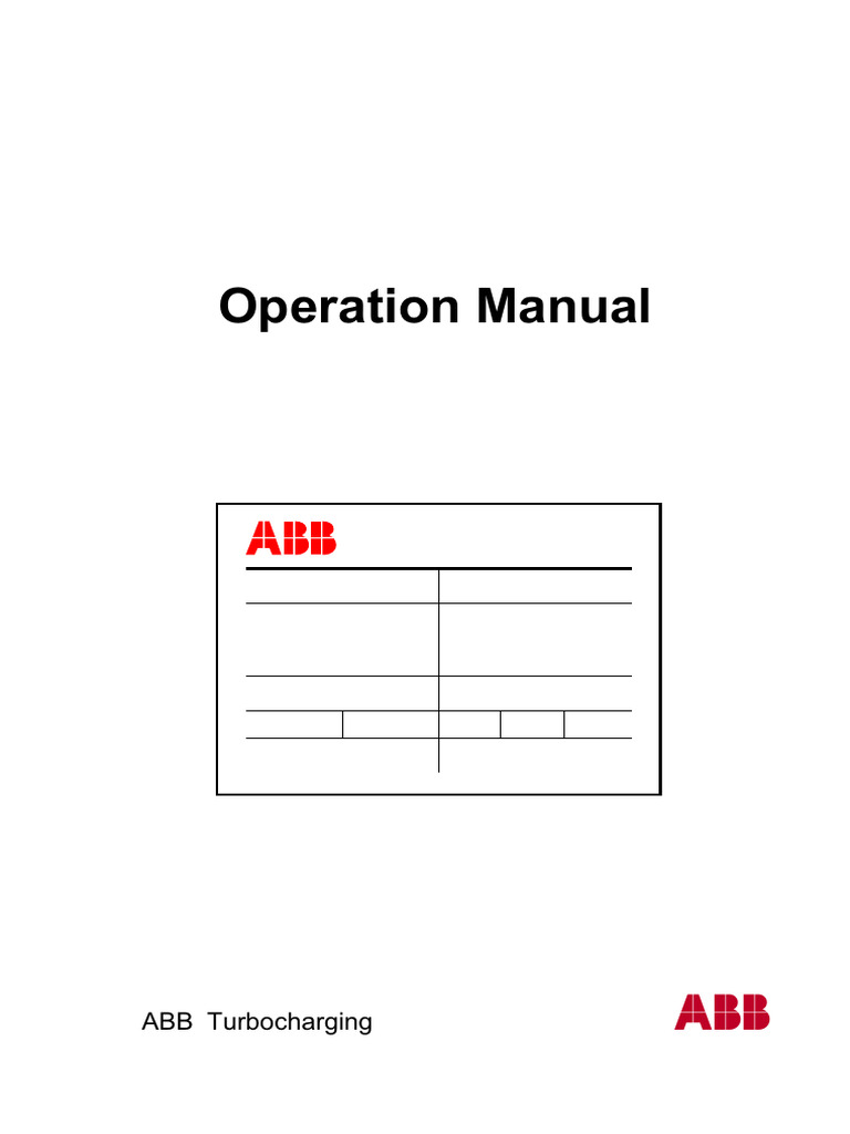 ABB TPS 44 Bis 61 F | PDF | Turbocharger | Machines