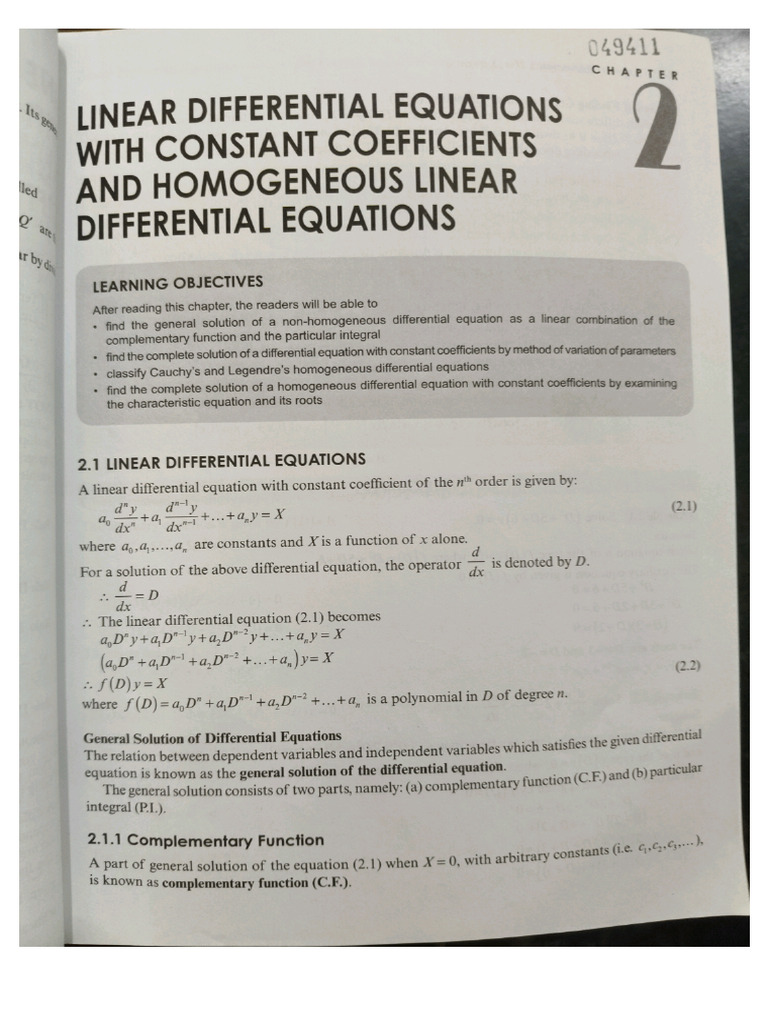 Linear Diff Higher Order Oxford | PDF