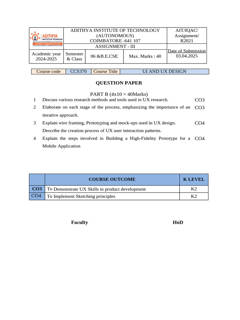 Assignment Format AY 2024-2025 III IV | PDF | Computer Science ...