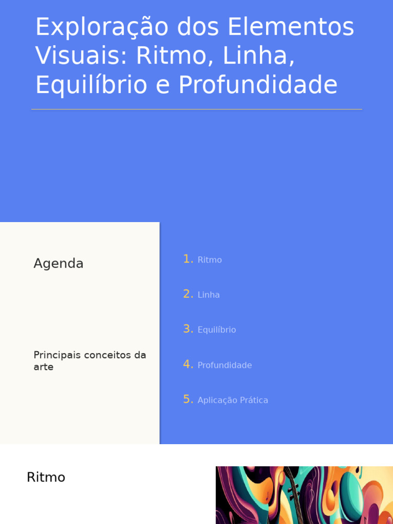 Aula 3 - Slide - Explorao Dos Elementos Visuais - Ritmo, Linha, Equilbrio e Profundidade | PDF ...