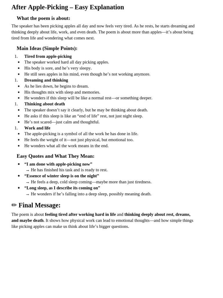 After Apple-Picking - Robert Frost | PDF