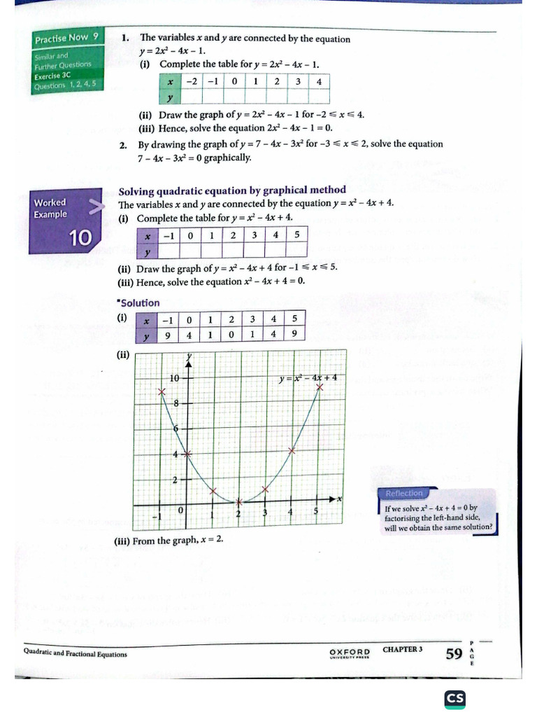 Quadratic Equations Using Graphical Method | PDF